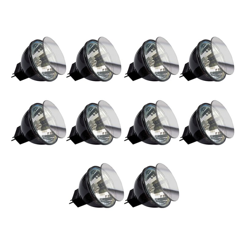 10 x Paulmann Halogen Reflektor Akzent 35W GU4 12V 35mm Schwarz flood 10 x Paulmann Halogen Reflektor Akzent 35W GU4 12V 35mm Schwarz flood