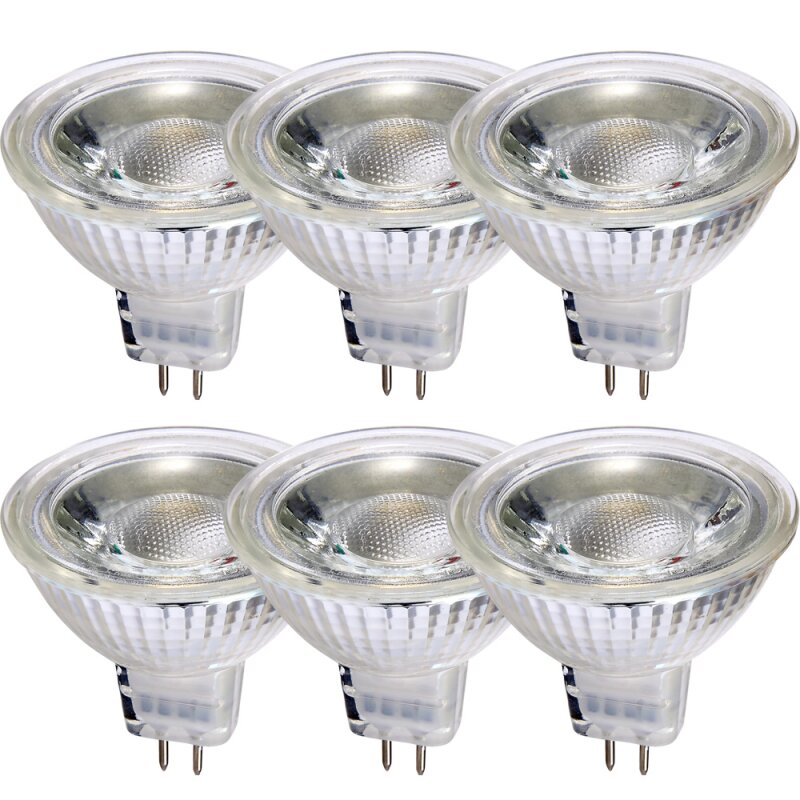 6 X Led Premium Glas Reflektor Gu5 3 5w 350lm Warmweiß 2700k 38° 9 9
