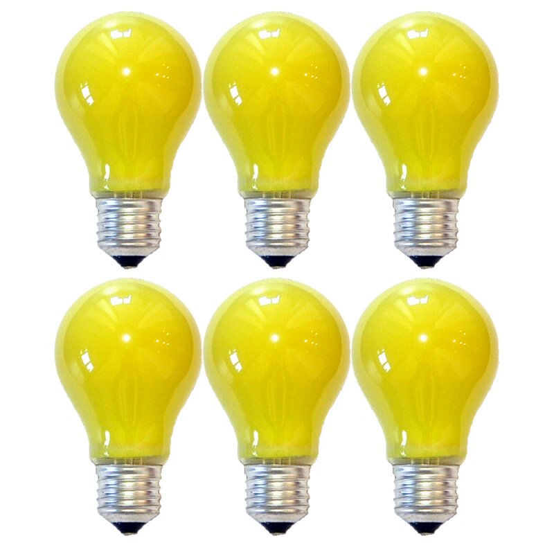 6 x LED Filament Leuchtmittel Birnenform Anti Insekten 5W E27 Gelb, 2 6 x LED Filament Leuchtmittel Birnenform Anti Insekten 5W E27 Gelb, 2