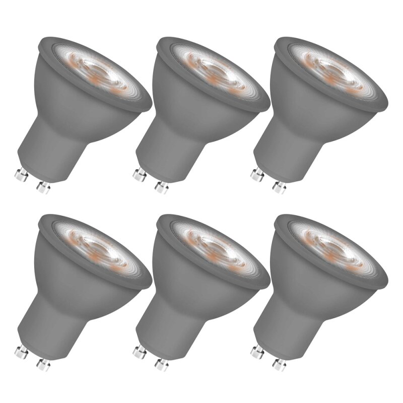 6 x Osram LED Reflektor PAR16 3W = 35W GU10 warmweiß 2700K 6 x Osram LED Reflektor PAR16 3W = 35W GU10 warmweiß 2700K