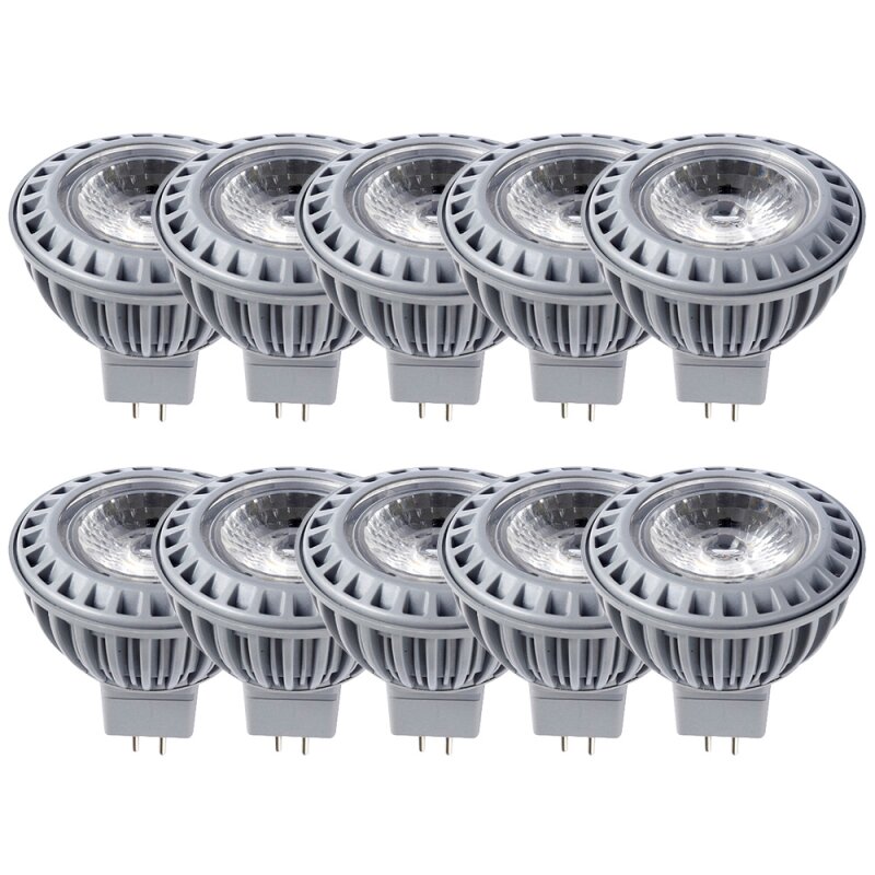 10 X Led Leuchtmittel Reflektor Mr16 5w 35w Gu5 3 Cob Warmweiß 3000