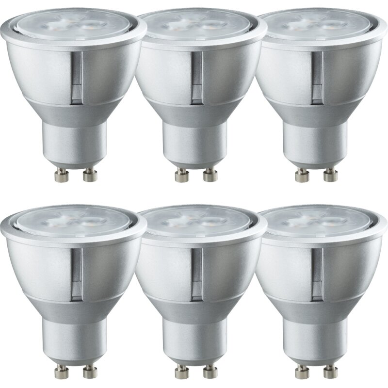 6 X Paulmann Led Leuchtmittel Premium Reflektor 7w 50w Gu10 230v Wa