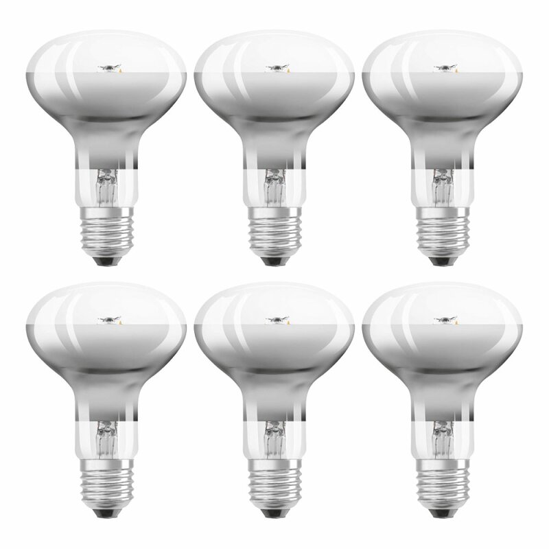 6 x Osram LED Filament Superstar Reflektor R80 7W = 46W E27 warmweiß 6 x Osram LED Filament Superstar Reflektor R80 7W = 46W E27 warmweiß