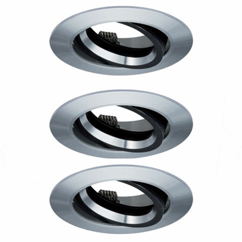 3 x Paulmann Einbauleuchten Spot-Set + Basic-Set Alu gedreht IP23 3 x Paulmann Einbauleuchten Spot-Set + Basic-Set Alu gedreht IP23