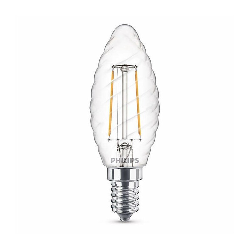 Philips Led Filament Leuchtmittel Kerze 2w 25w E14 Klar Gedreht War