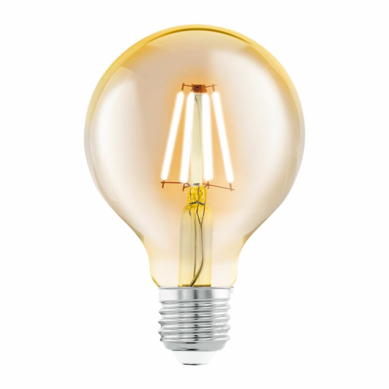 Eglo LED Filament Vintage Globe G80 4W = 30W E27 Gold gelüstert 330lm Eglo LED Filament Vintage Globe G80 4W = 30W E27 Gold gelüstert 330lm