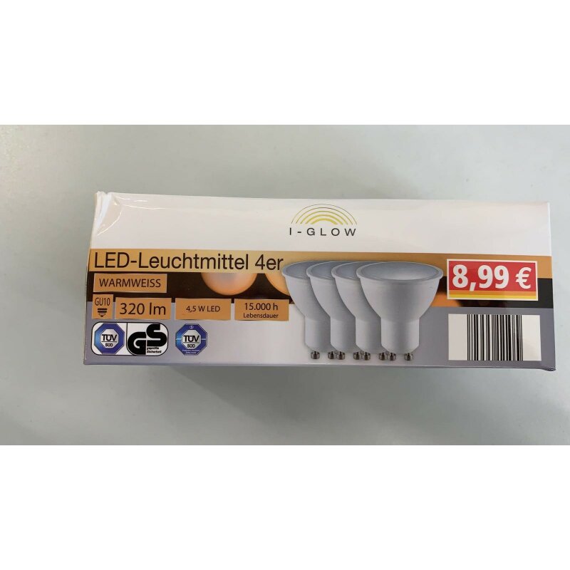 4 X Müller Licht Led Leuchtmittel Reflektor 4 5w Gu10 320lm Warmweiß