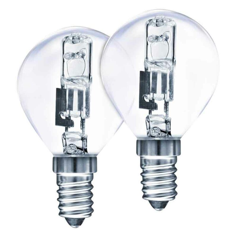 2 x Müller-Licht Halogen Leuchtmittel Tropfenform 30W = 37W E14 klar 2 x Müller-Licht Halogen Leuchtmittel Tropfenform 30W = 37W E14 klar