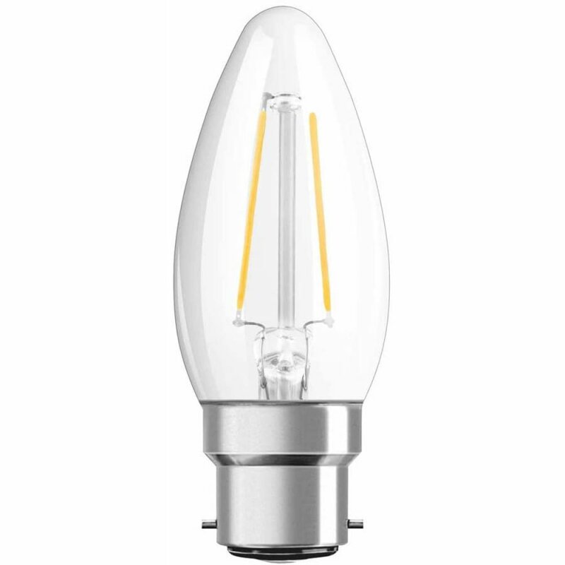 10 x Osram LED Filament Leuchtmittel Parathom Kerze 2,8W = 25W B22d k 10 x Osram LED Filament Leuchtmittel Parathom Kerze 2,8W = 25W B22d k