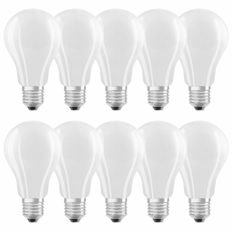 10 x Osram LED Filament Leuchtmittel Parathom Birnenform A70 15W = 15 10 x Osram LED Filament Leuchtmittel Parathom Birnenform A70 15W = 15