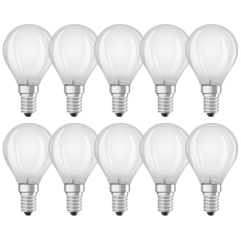 10 X Osram Led Filament Leuchtmittel Tropfen P45 2 5w 25w E14 Matt
