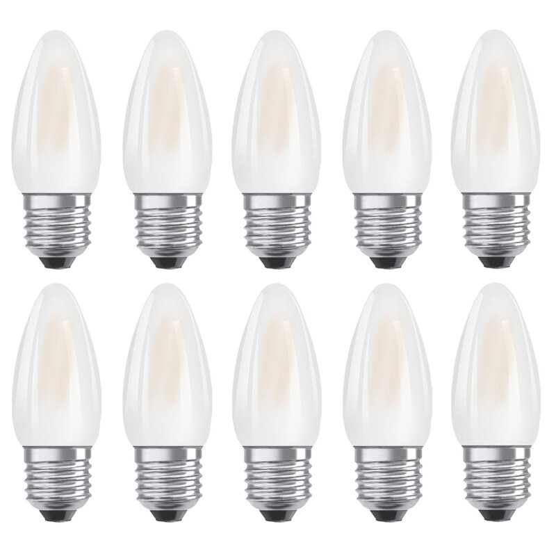 10 X Osram Led Filament Leuchtmittel Retrofit Kerze 4w 40w E27 Matt