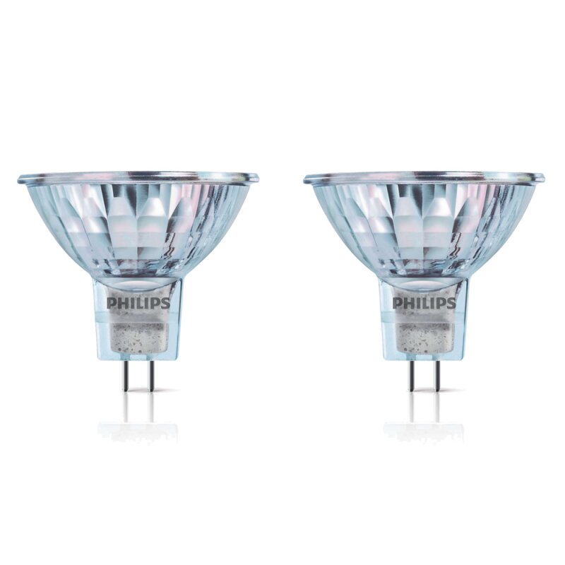 2 x Philips Halogen 35W GU5,3 12V 36° Reflektor Halogenleuchtmittel 3 2 x Philips Halogen 35W GU5,3 12V 36° Reflektor Halogenleuchtmittel 3