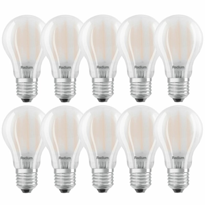 10 x Radium LED Filament Leuchtmittel Birnenform A60 10W = 100W E27 m 10 x Radium LED Filament Leuchtmittel Birnenform A60 10W = 100W E27 m