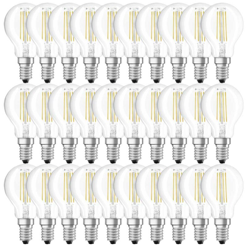 30 X Osram Led Filament Leuchtmittel Tropfen 4w 40w E14 Klar 470lm