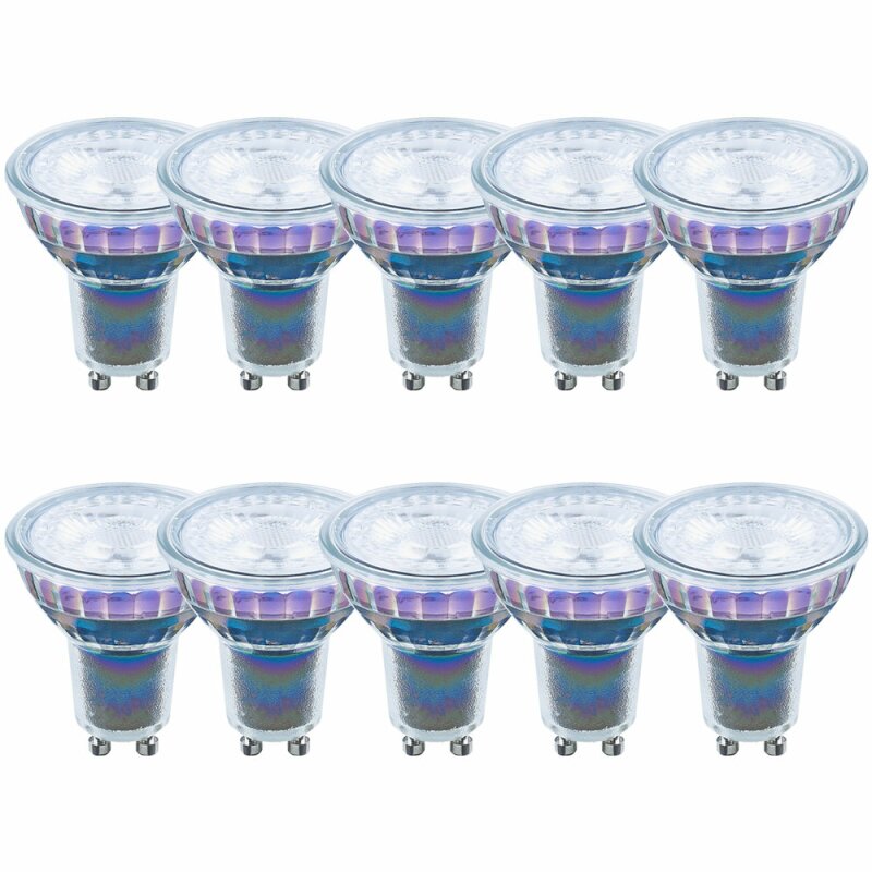 10 X Led Leuchtmittel Par16 Glas Reflektor 6w Gu10 445lm 927 Warmweiß