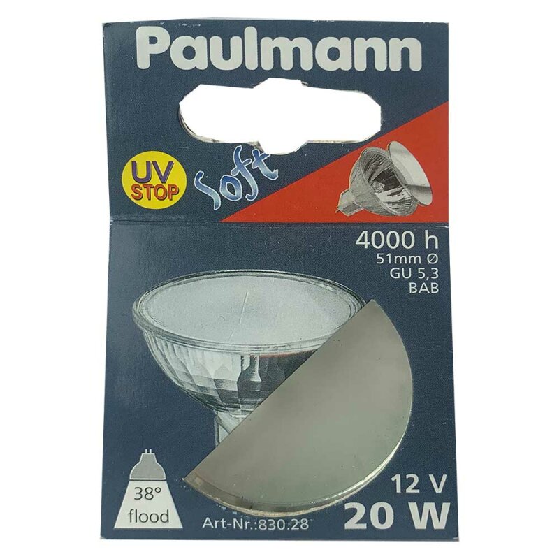 Paulmann Halogen Reflektor Soft 20w Gu5 3 12v Matt Warmweiß 2700k 400
