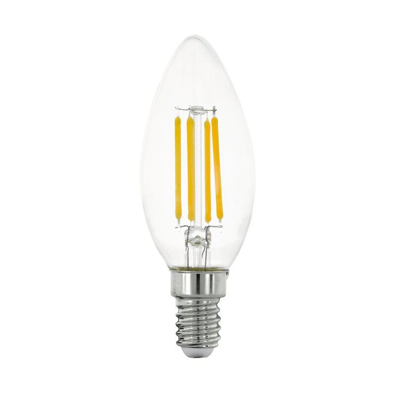 Eglo Led Filament Leuchtmittel Kerze C35 4w 40w E14 Klar 470lm Warm